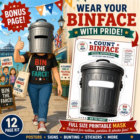 Free Count Binface Clacton By Election Printables Unofficial Posters