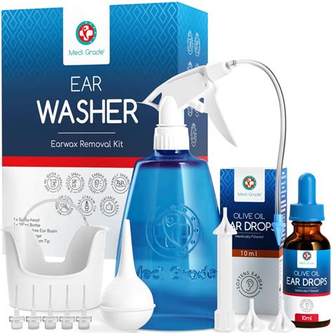 Medi Grade All In One Ear Wax Removal Kit With Large Capacity Bottle