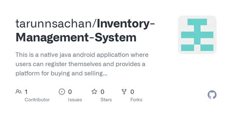 Github Tarunnsachan Inventory Management System This Is A Native Java Android Application