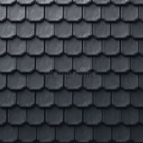 Dark Grey Asphalt Shingles Form A Repeating Pattern On A House Roof