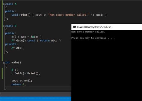 C What Are The Properties Of A Const Member Function S Return Value Being A Pointer
