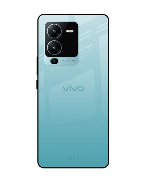 Buy Arctic Blue Premium Glass Case For Vivo V25 Pro Shock Proof