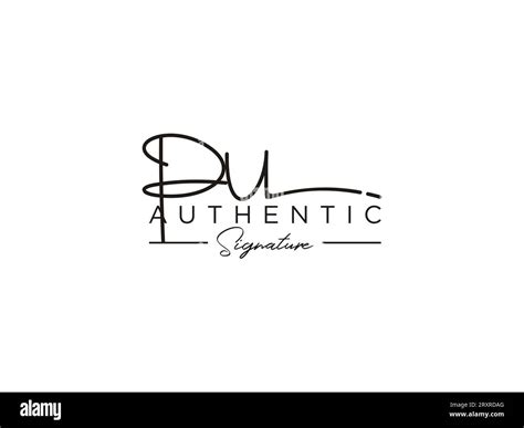 Pu Signature Logo Template Vector Stock Vector Image And Art Alamy