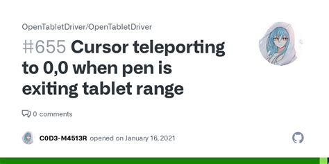 Cursor Teleporting To When Pen Is Exiting Tablet Range Issue OpenTabletDriver