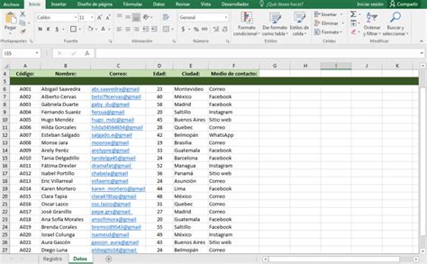 Ejemplos De Tabla De Datos Excel Para Mejorar Tu Organización