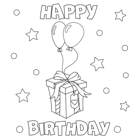 14 187 En La Categoría «colouring Pages Happy Birthday De Fotos E
