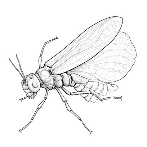 Premium Photo Black And White Coloring Picture Of A Dobsonfly