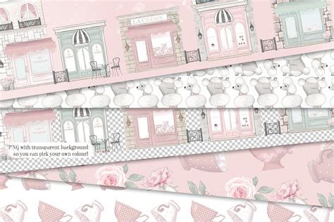 Tea And Patisserie Seamless Patterns Masterbundles