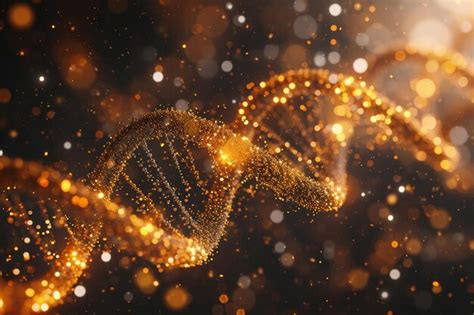 Premium Ai Image Dna Genetic Structure From Dot Connect Line Polygon