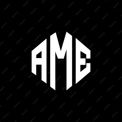 Premium Vector Ame Letter Logo Design With Polygon Shape Ame Polygon