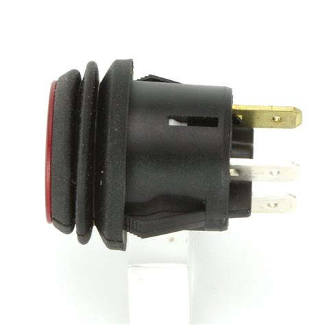 25mm Illuminated Latching Push Button Red Splashproof 10a Pbslr Car Builder Solutions