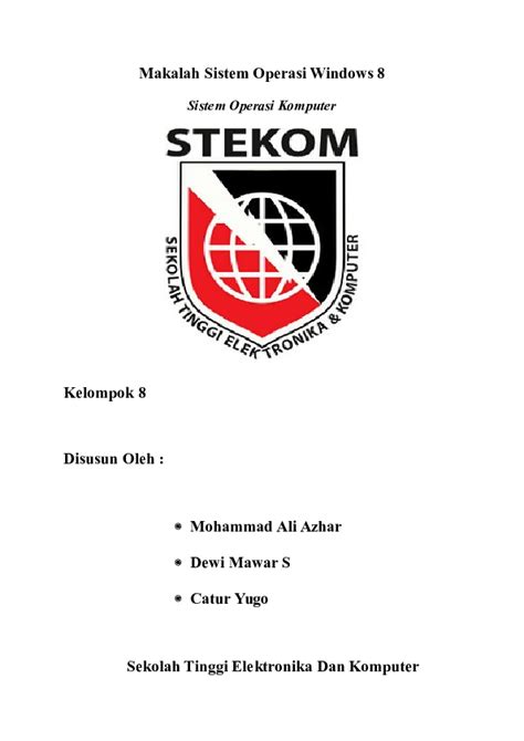 Doc Makalah Sistem Operasi Windows Doc Makalah Sistem Operasi Windows