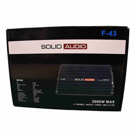 Solid Audio F 43 4ch Amplifier Shaharyar Traders