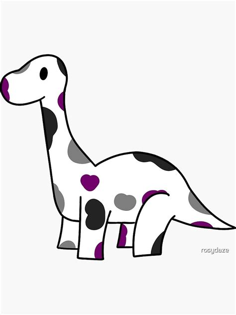 Pride Dinosaur Asexual Sticker For Sale By Rosydaze Redbubble