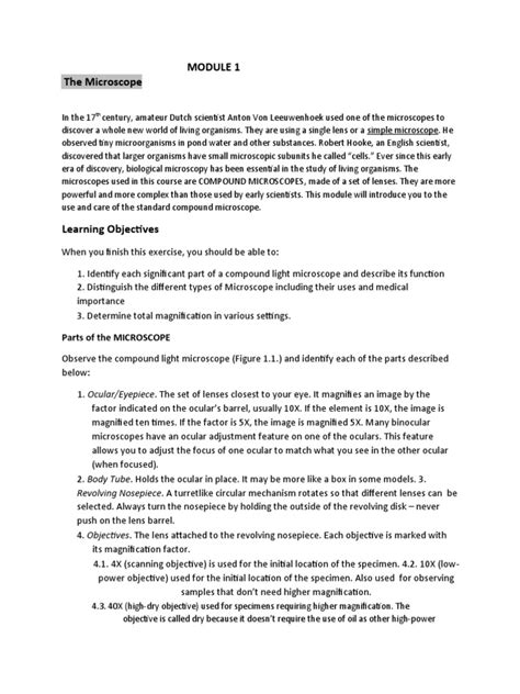 Module 1 Microscope Download Free Pdf Microscope Electromagnetism