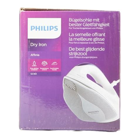 Philips Gc160 02 Affinia Dry Iron With Dynaglide Soleplate 1200 Watt