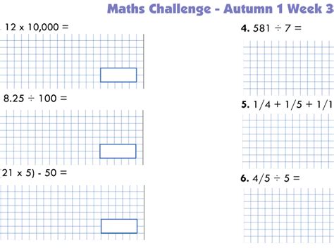 Arithmetic Maths Challenge Year 6 Sats Preparation Teaching Resources