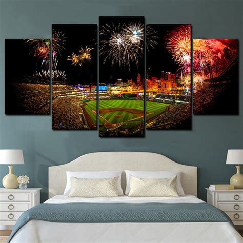 Pnc Park Fireworks Wallpaper 5 Piece Canvas Art Wall Decor Canvas