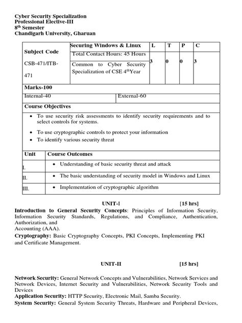 Unit 1 Cyber Security Specialization Securing Windows And Linux Pdf