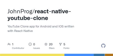 Github Johnprogreact Native Youtube Clone Youtube Clone App For