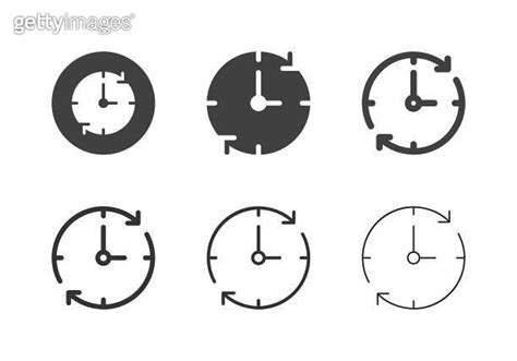 Clock with Arrow Icons Multi Series 이미지 게티이미지뱅크