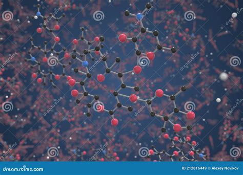 Azithromycin Molecular Structure Isolated On White Stock Illustration