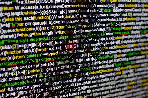 Premium Photo Macro Photo Of Computer Screen With Program Source Code And Highlighted Virus