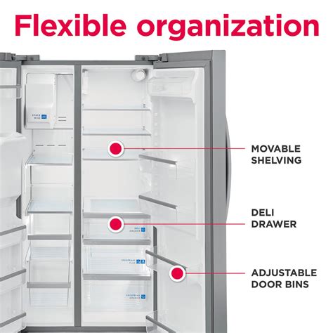 Frigidaire Gallery Grss2652af 26 Cu Ft 36 Standard Depth Side By