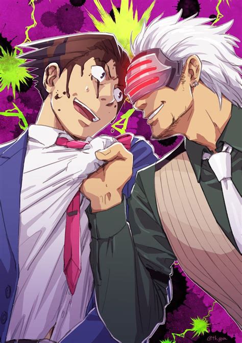 Phoenix Wright And Godot Ace Attorney And 1 More Drawn By Tabatb