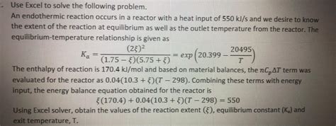 Solved Use Excel To Solve The Following Problem An Chegg
