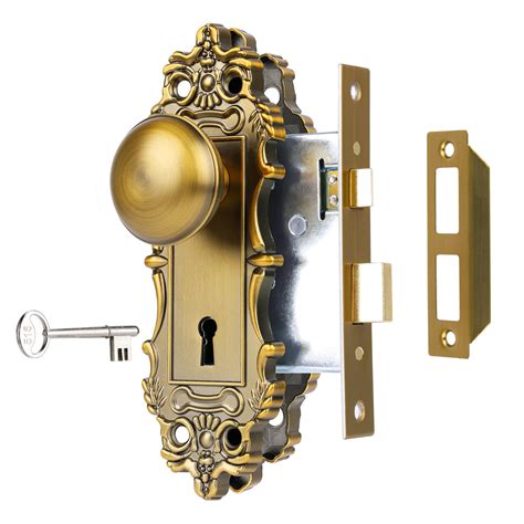 Toptotoo Mortise Lock Set For Interior Door Vintage Brass Door Knob