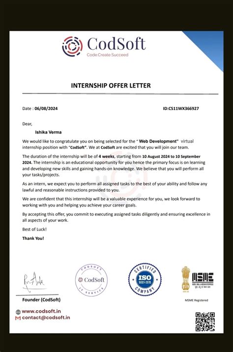 Ishika Verma On Linkedin Internship Webdevelopment Codsoft