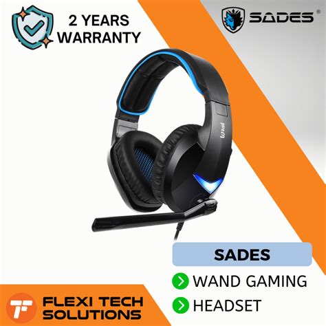 SADES Wand Gaming Headset Wired Gaming Audio Modes Options Flexi Tech