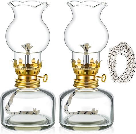 Yexiya 2 Pieces Rustic Oil Lamp Lantern Large Classic