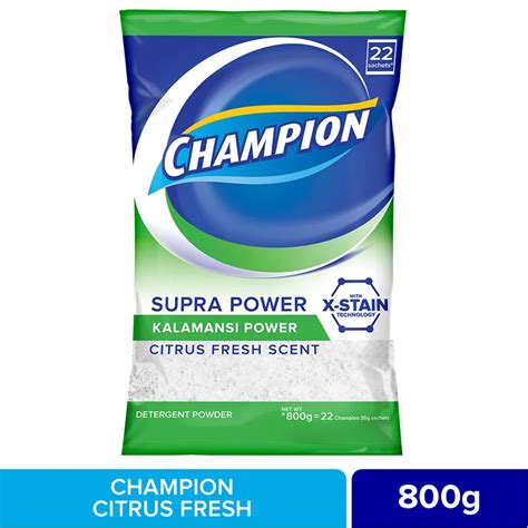Champion Laundry Detergent Powder Supra Power Citrus Fresh Shopee
