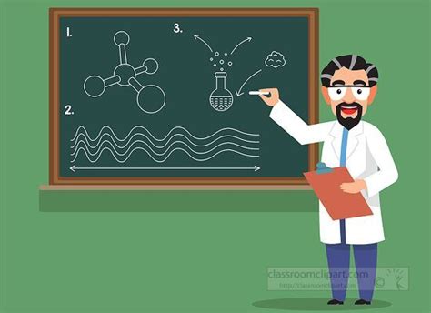 Science Clipart Illustration Of Professor Teaching Science In Classroom