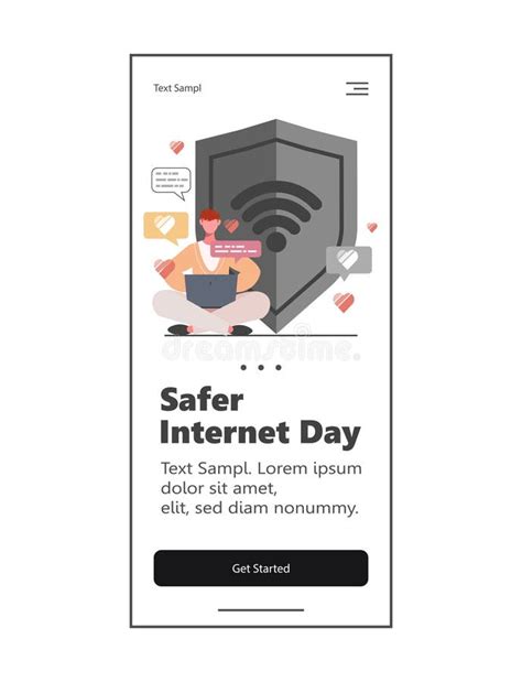 Safer Internet Day Cyber Security Stock Vector Illustration Of