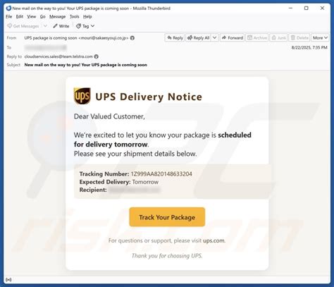 Ups Delivery Notice Email Scam Removal And Recovery Steps Updated