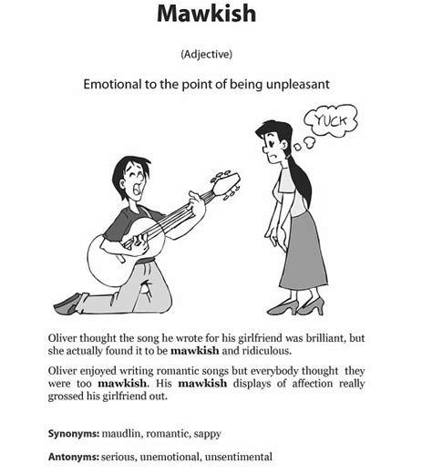 Mawkish Vocabulary Vocabulary Book Vocabulary Words