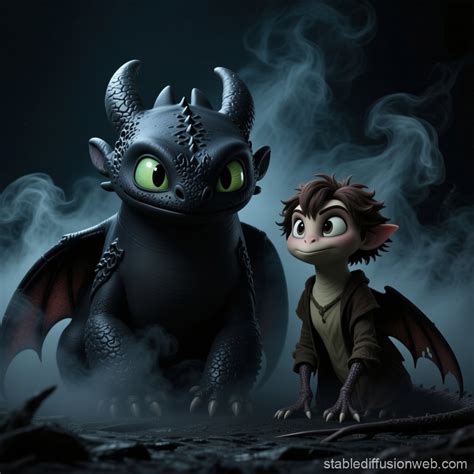 Make An Image Of Toothless And The One From The Movie How To Train Your