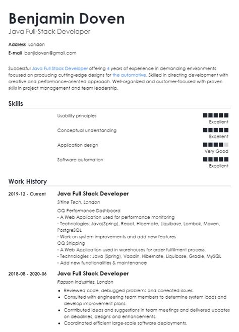 Full Stack Developer Resume 8 Examples To Get You Hired