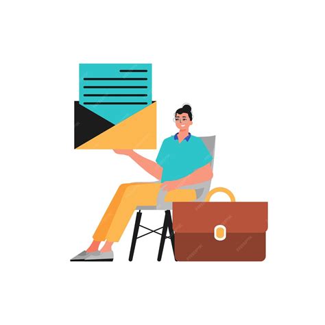 Premium Vector The Derision Sits In A Professorship And Holds An