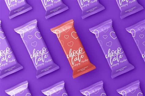 Free Chocolate Candy Bar Packaging Mockup Mockupnest