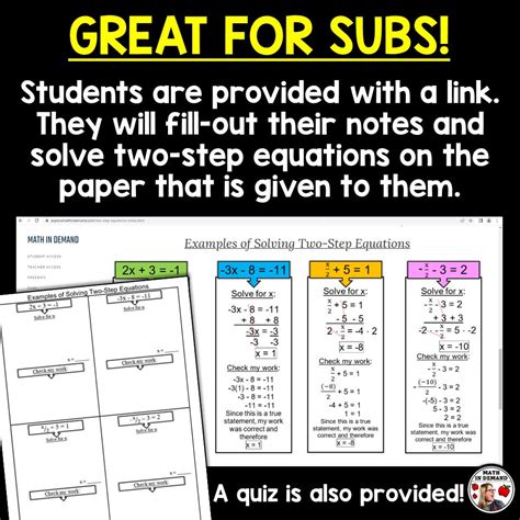 Worksheets On Solving Two Step Equations