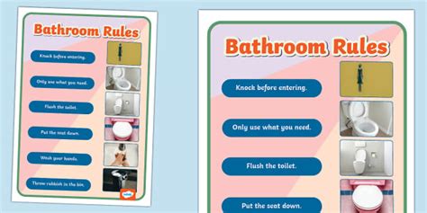 Bathroom Rules Display Poster