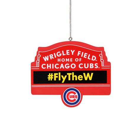 Chicago Cubs Wrigley Field Marquee Sign Ornament Wrigleyville Sports
