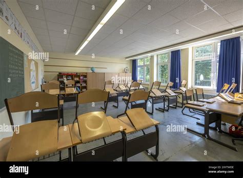 Classroom Of A Fourth Grade After School The Building Is Older But In