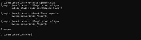 me aparecen tres errores java jre y jdk compile y ejecute su primer
