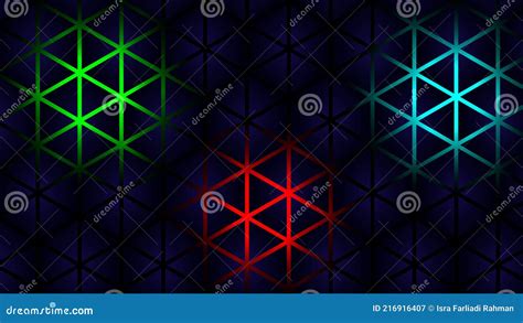 Abstract Textured Of Geometric Shapes Hexagonal Halftone Pattern