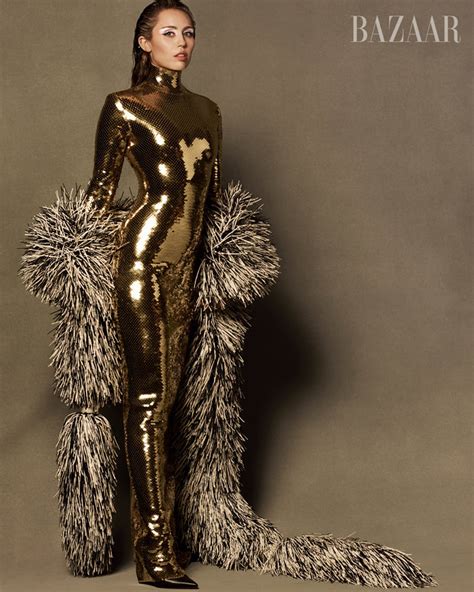 Miley Cyrus Covers Harper Bazaar Dec 24 January 25 Art Issue Tom